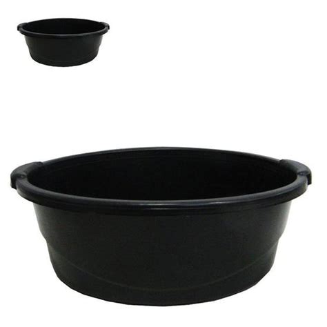 Bacia Plástica Preta Redonda Com Alça 3 Litros Fmsp Bacia