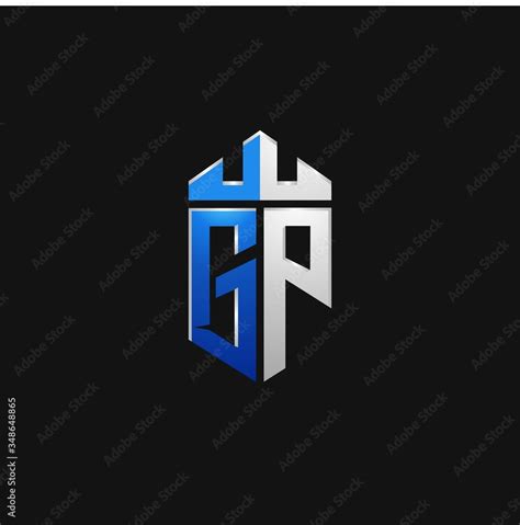 G P Initials Shield Logo Monogram Designs Modern Templates Stock Vector Adobe Stock
