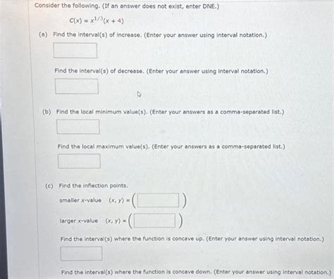 Solved Consider The Following If An Answer Does Not Exist Chegg