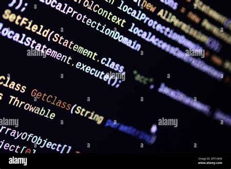 Macro Shot Of The Command Line On The Monitor Of The Office Computer The Concept Of The