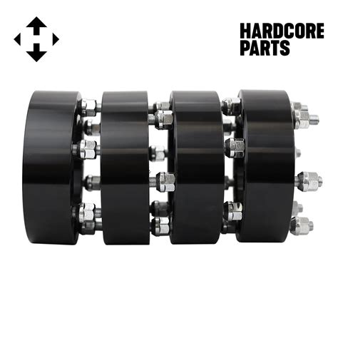 Hardcore Parts 4 Black Wheel Spacers Adapters 6x55 6x1397 12x15