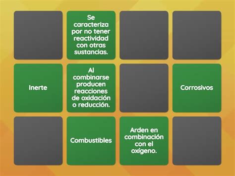 Tipos De Gases Matching Pairs