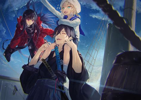 Nemo Sakamoto Ryouma Oryou And Marine Nemo Fate And 1 More Drawn