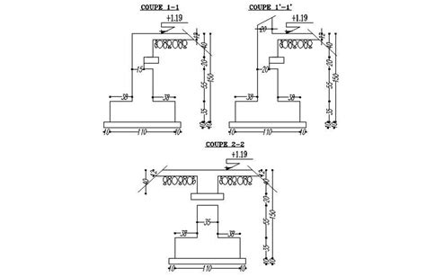 Footing Structure Below The Ground Level Design In Autocad 2d Drawing Cad File Dwg File Cadbull