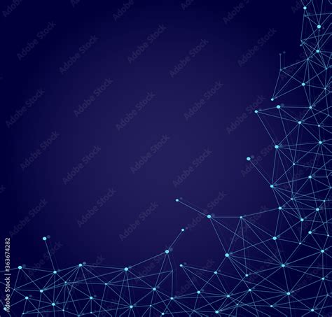 Network Connect Background Abstract Vector Digital Network Background With Dots And Lines For