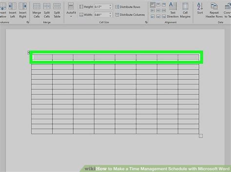 How To Make A Time Management Schedule With Microsoft Word