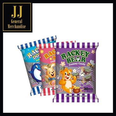 Rackey Dolphin Bear Rabbit Shape Gummy Candy 1 Pack 30 Pcs Shopee Philippines