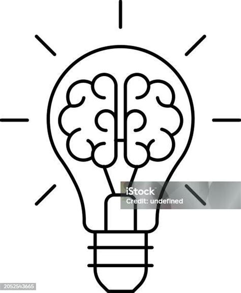 창의적인 아이디어 아이콘입니다 뇌 전구 아이콘 혁신 교육 아이디어 마음 생각 기호 기호 로고 벡터 일러스트 레이 션입니다 개념에 대한 스톡 벡터 아트 및 기타 이미지