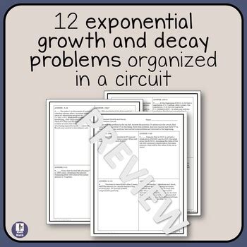 Exponential Functions Growth And Decay Applications CIRCUIT Digital And Print