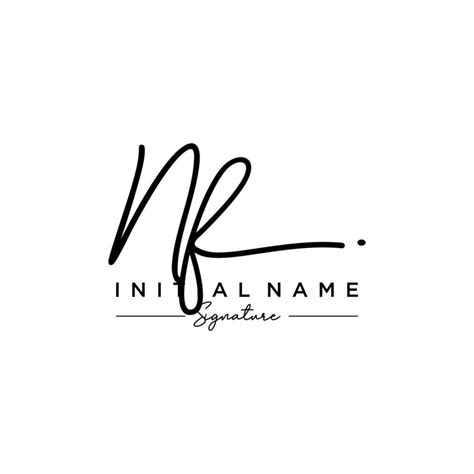 Letter Nf Signature Logo Template Vector 20426805 Vector Art At Vecteezy