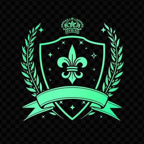 Premium Psd A Green Shield With A Green Banner That Says Crest On It