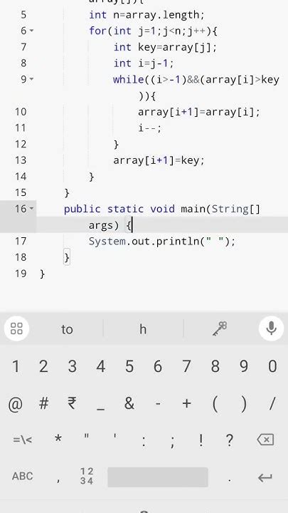 Insertion Sort In Java Javaprogram Codingguru Youtubeshorts😎 Youtube
