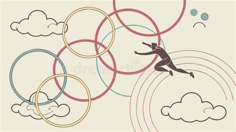Abstract Circles And Lines In Motion Illustration Vector Design Generative Ai Stock Illustration