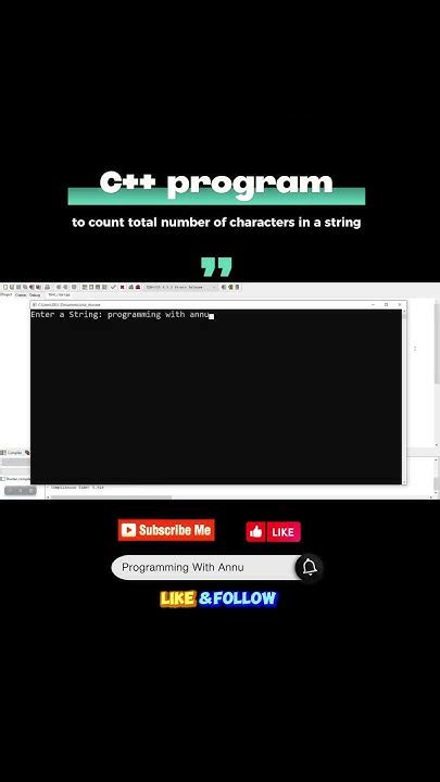 C Program To Count Total Number Of Characters In A Given String