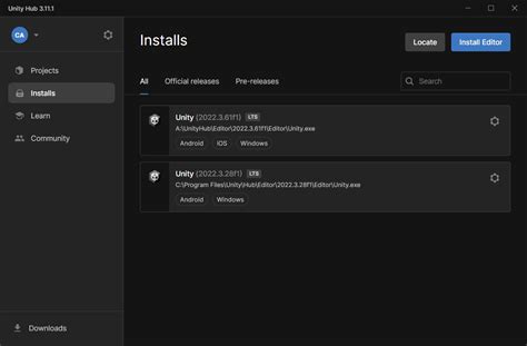 Unity 에디터 수동 설치 And 레이아웃 설정 Unity 에디터 수동 설치 And 레이아웃 설정
