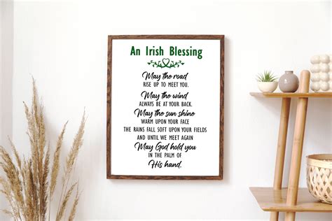 Irish Blessing Printable Wall Art May The Road Rise Up To Meet You St