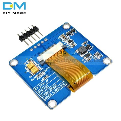 ips 1 54 inch 5pin oled screen display module white blue yellow 128x64