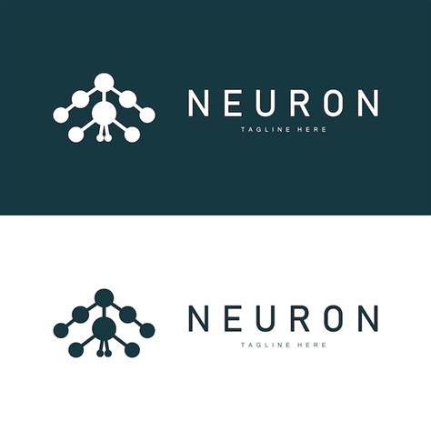 뉴런 로고 디자인 건강 일러스트레이션 Dna 분자 신경 세포 요약 간단한 일러스트 프리미엄 벡터