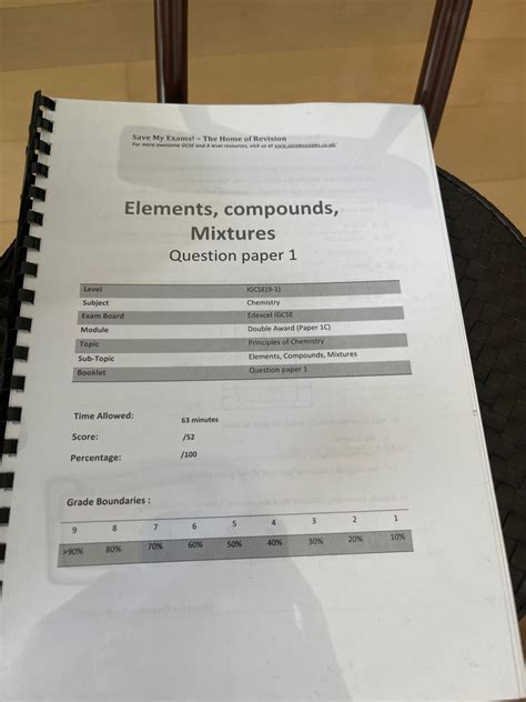 Edexcel IGCSE Science Double Award Chemistry Sample Questions 興趣及遊戲 書本 文具 書本及雜誌 補充練習