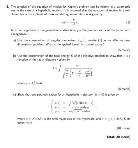 Solved 3 The Solution Of The Equation Of Motion For Chegg Com