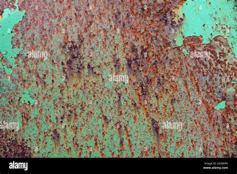 Detailed Close Up Surface Of Rusty Metal And Steel With Lots Of