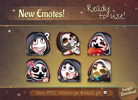 Cute Dbd Inspired Legion Twitch Emote Dead By Daylight Inspired Emotes Discord Emotes