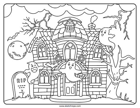 Coloring Pages On Haunted Houses [2025]