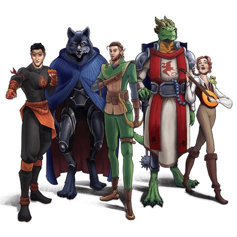 Art Oc Adventuring Party The Mighty Embercleave Rdndart