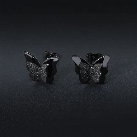 Трендовые серьги из нержавеющей стали для женщин и детей цвета розового золота матовые Двойные