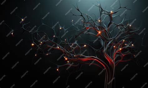 Premium Photo Abstract Background Neural Circuits Neuron Cells Concept Selective Soft Focus