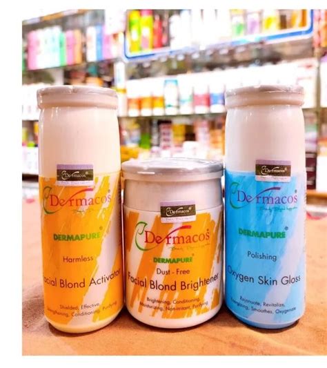 Dermacos Dermapure Skin Polish Bleach Set Facial Blond Brightener And