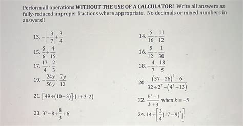 Perform All Operations Without The Use Of A Calculator Write All