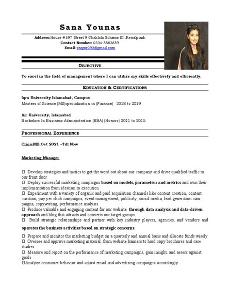 sana younas updated pdf internship job hunting