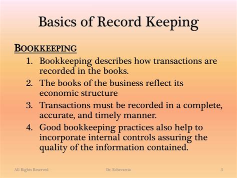 Ppt Chapter 2 Basics Of Record Keeping Powerpoint Presentation Free