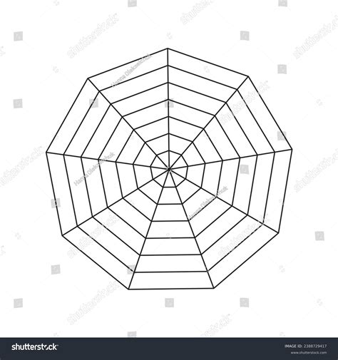 Blank Polygon Radar Chart Icon Radar Stock Vector Royalty Free