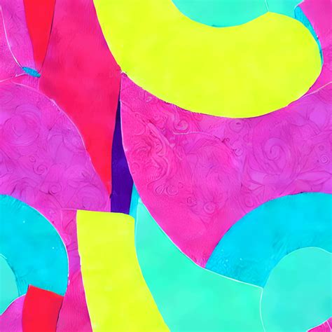 Colorful Color Blocking Designs Hyper Realistic Intricate Detail