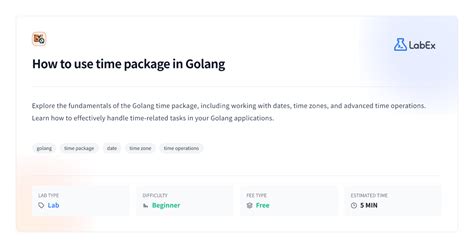 How to use time package in Golang | LabEx