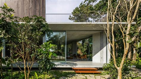 Gui Mattos Perches Timber Clad Box On Top Of Pyramidal Ceiling At Brazilian Beach House