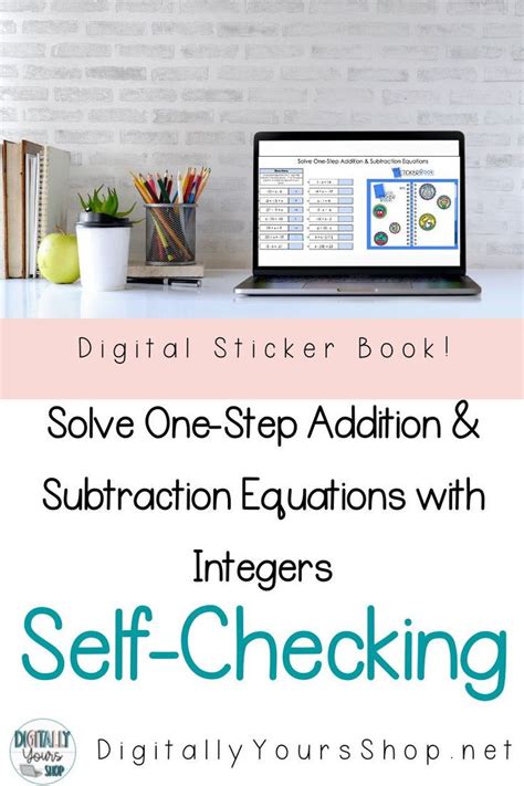 Solve One Step Addition An Subtraction Equations With Integers Digital