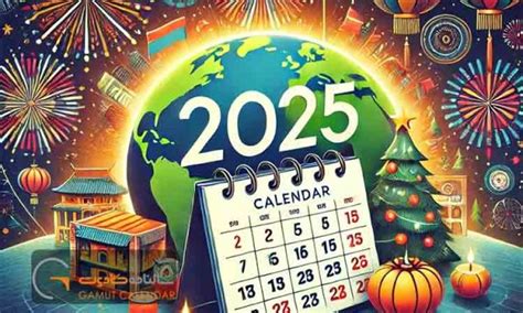 تقویم 2025 میلادی به همراه مناسبت های ۲۰۲۵ گاموت