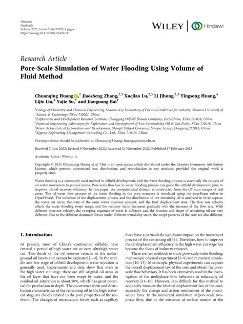 Pdf Pore Scale Simulation Of Water Flooding Using Volume Of Fluid Method