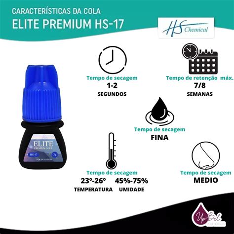 Cola Elite Glue Hs 17 Para Extensão De Cílios Profissional 3 Ml