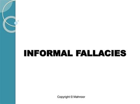 Chapter 5 Fallacies Ppt