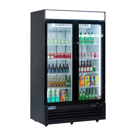 Icecasa 48 2 Door Commercial Beverage Cooler Double Glass Door Comme
