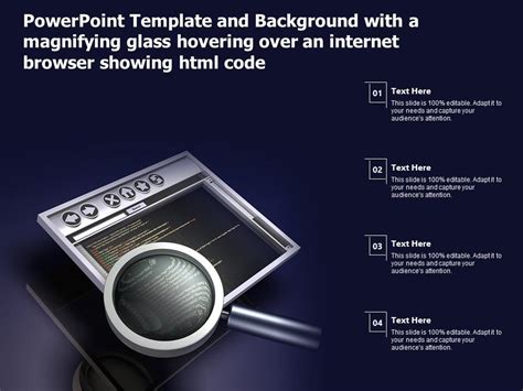 Template With A Magnifying Glass Hovering Over An Internet Browser