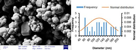 Sem And Histogram For Zno Nanoparticles Download Scientific Diagram