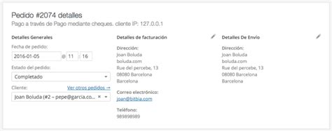 pedidos en woocommerce