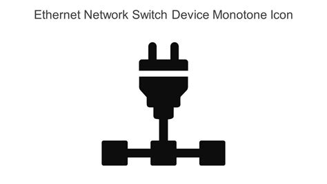 ethernet network switch device monotone icon in powerpoint pptx png and