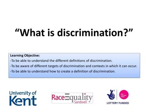 Ppt What Is Discrimination” Powerpoint Presentation Free Download