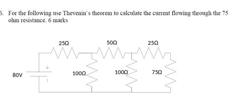 for the following use thevenin s theorem to calculate